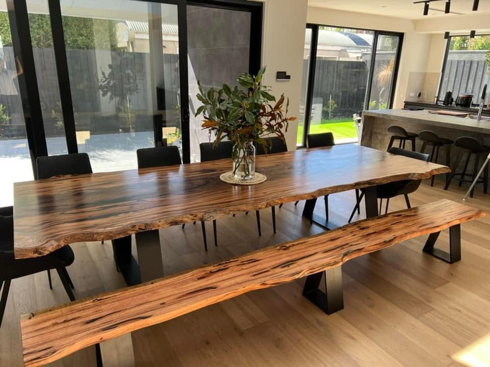 Marri Live Edge Dining Table – Handmade Excellence - Lumber Furniture