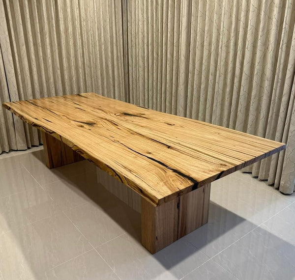 Messmate Live Edge Dining Table – Custom Made Excellence - Lumber Furniture
